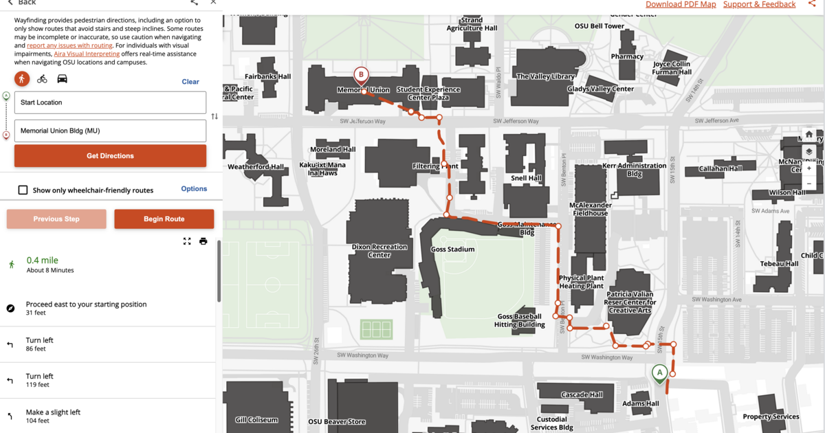 New Corvallis Campus Interactive Map | Office of the CIO | Oregon State ...